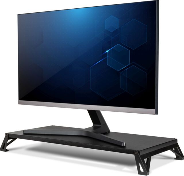 Allsop Low Riser Adustable Monitor Stand, 12inx24inx2.5in, Black ...